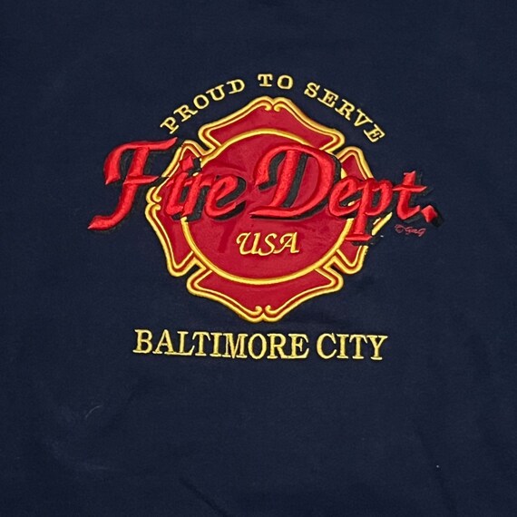 Vintage Baltimore City Fire Department Embroidered Pu… - Gem