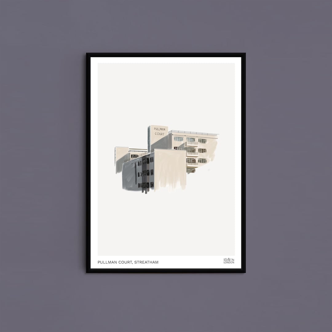 Streatham Pullman Court Illustration: London Art Print, London ...