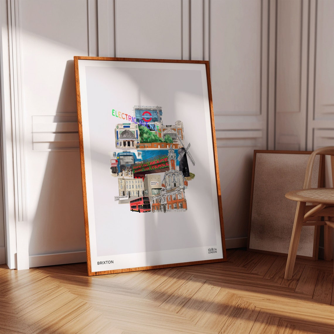 Brixton Art Print, Brixton Wall Art, Brixton Gift, Brixton Poster ...