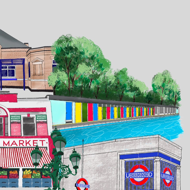 Tooting Print Tooting Artwork Tooting Illustration Print - Etsy UK