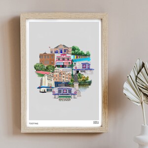Tooting Print, Tooting Artwork, Tooting Gift, Tooting Illustration ...