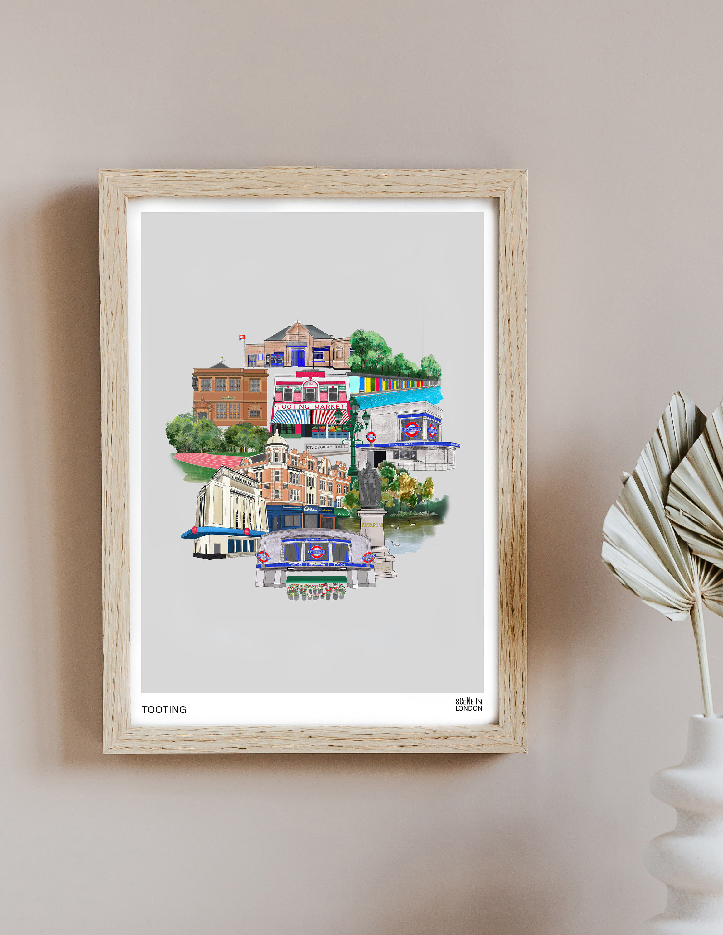 Tooting Print Tooting Artwork Tooting Illustration Print - Etsy UK