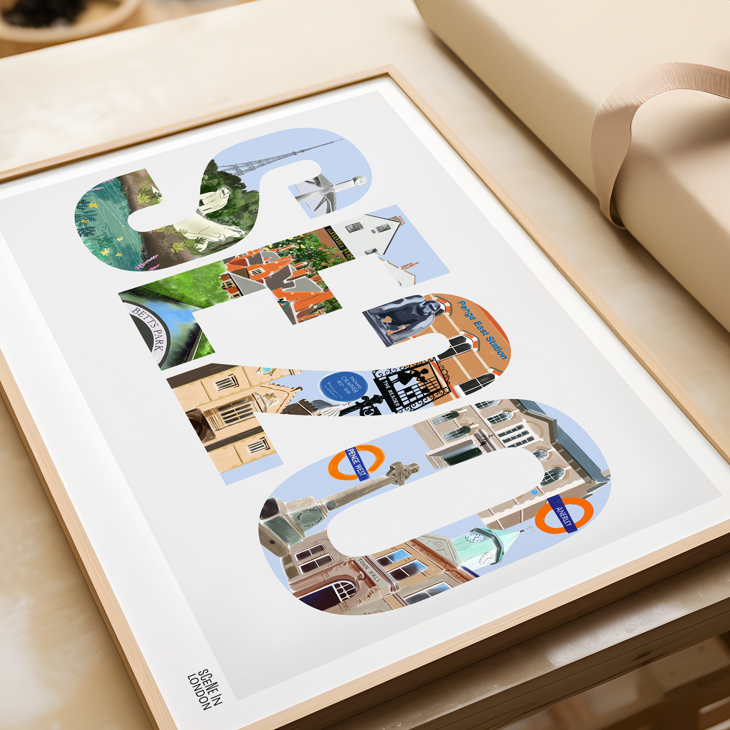 SE20 Penge Anerley, Penge Print, Anerley Print, Penge Artwork, Anerley ...