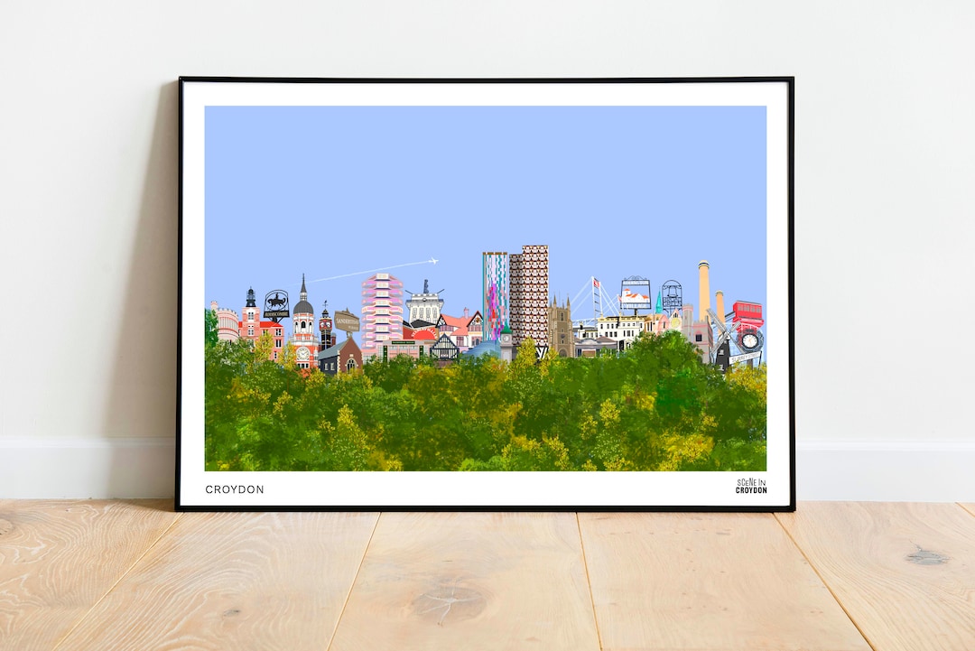 Croydon Art Print, Croydon Wall Art, Croydon Poster, London Wall Art ...