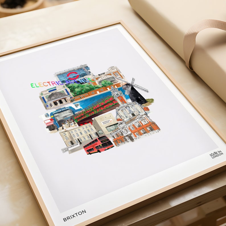 Brixton Print, Brixton Art, Brixton Gift, Brixton Poster, Brixton ...