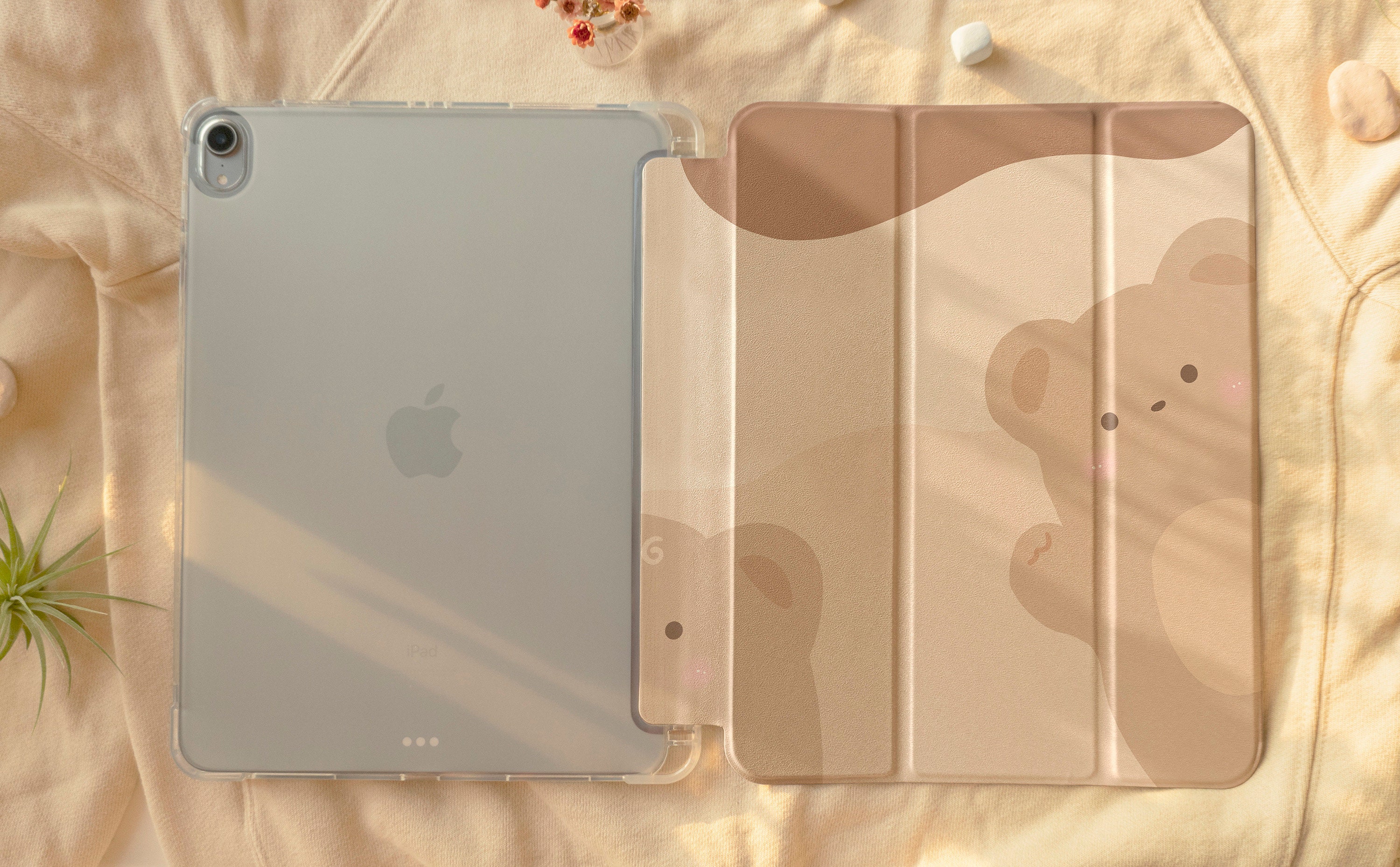 Cute Bear Say Hi Foldable Flip iPad Case (ipad Air 4/5 (10.9")) - Etsy