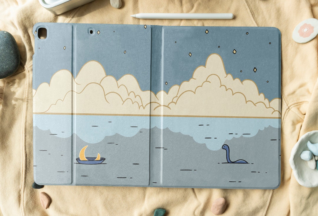 Loch Ness Monster iPad Case With Pen Slot for Book Stand iPad 10.2"/10 ...
