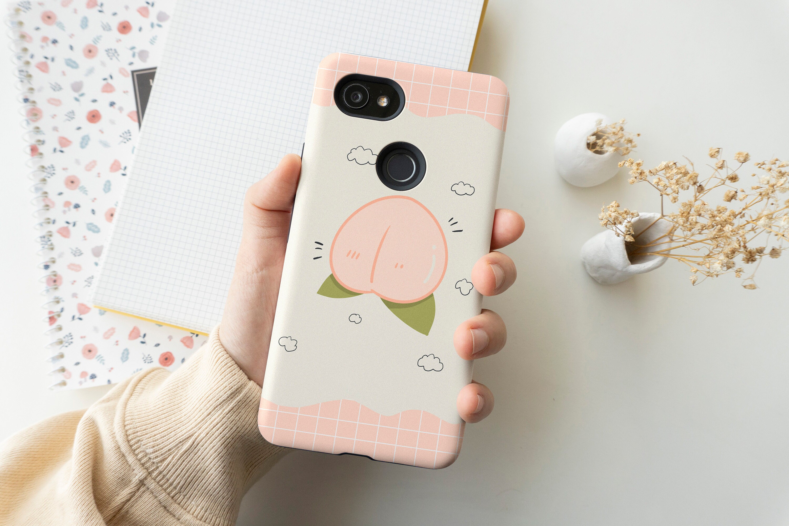 Kawaii Peach Butt Phone Case iPhone 12 Mini 11 Pro Max X XR | Etsy
