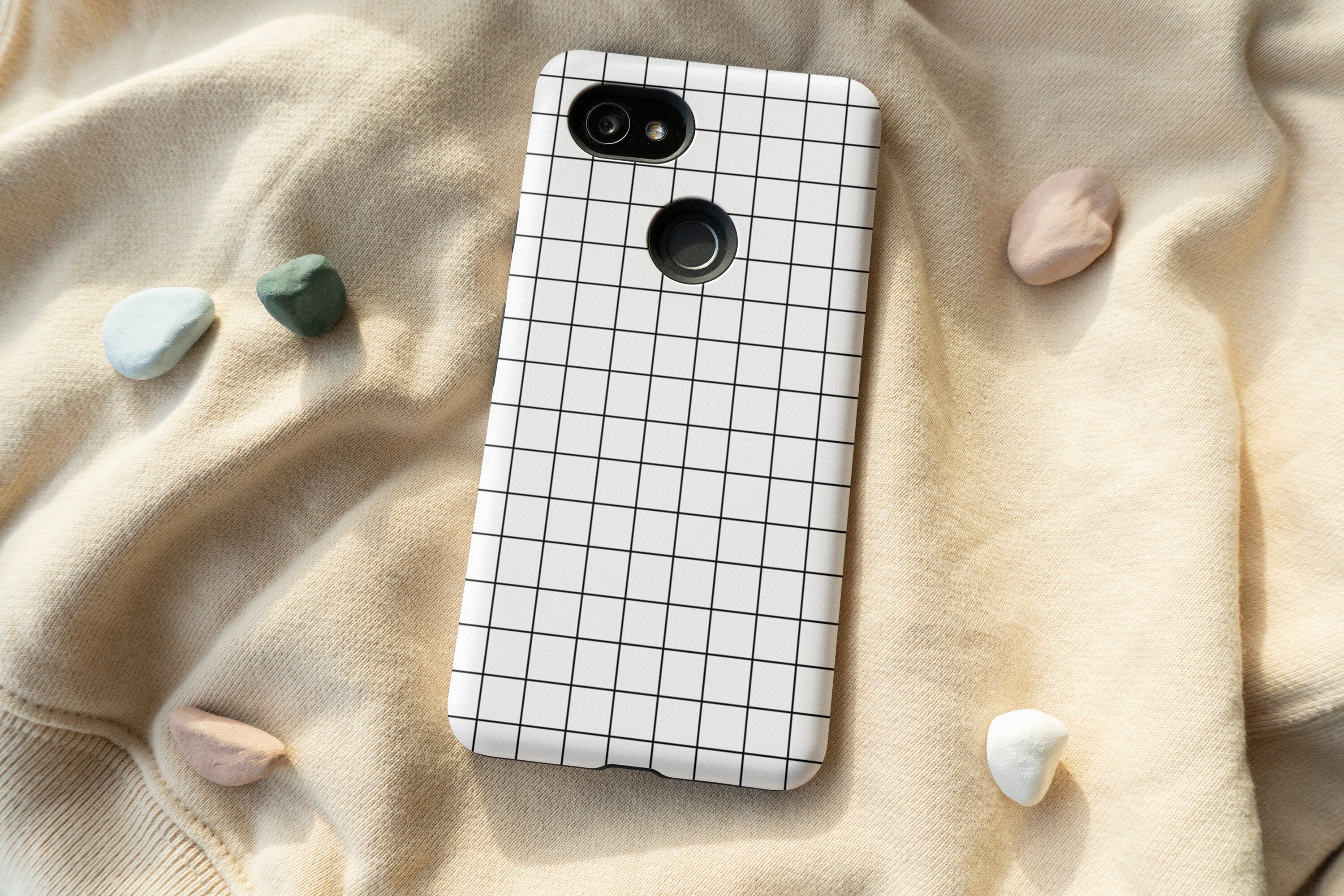 Black Minimalist Grid Line Phone Case Iphone 12 Mini 11 Pro | Etsy