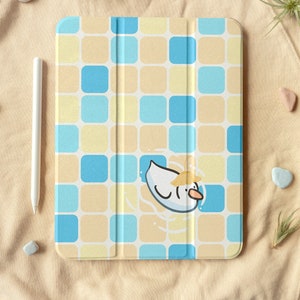 Kawaii Duck Foldable iPad Case With Pen Slot, Flip iPad 10.2"/10.9in ...