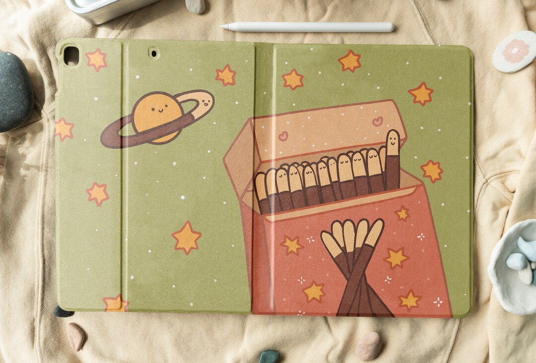 Cute Pocky Cartoon iPad Case With Pen Slot for Book Stand iPad 10.2"/10 ...