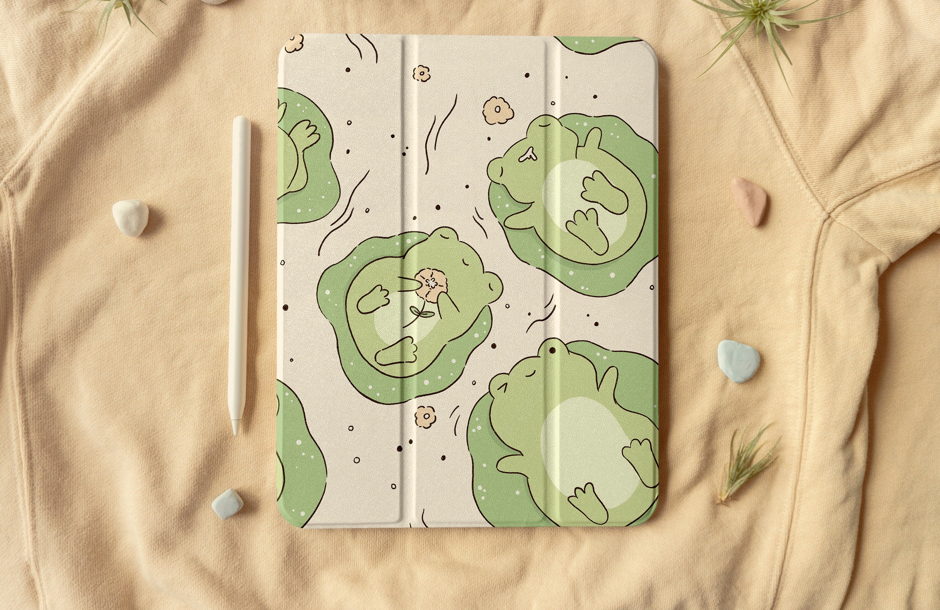 Lazy Froggies Foldable Ipad Case With Pen Slot Flip Ipad - Etsy
