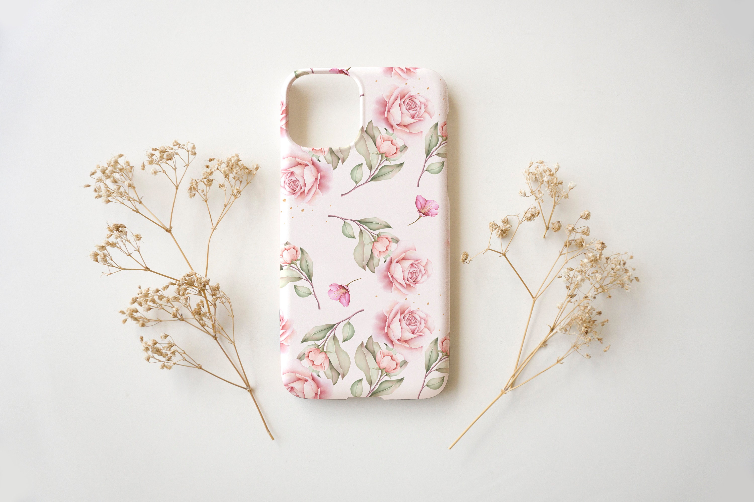 Pink Vintage Flower Phone Case for Iphone 12 Mini 11 Pro Max X | Etsy