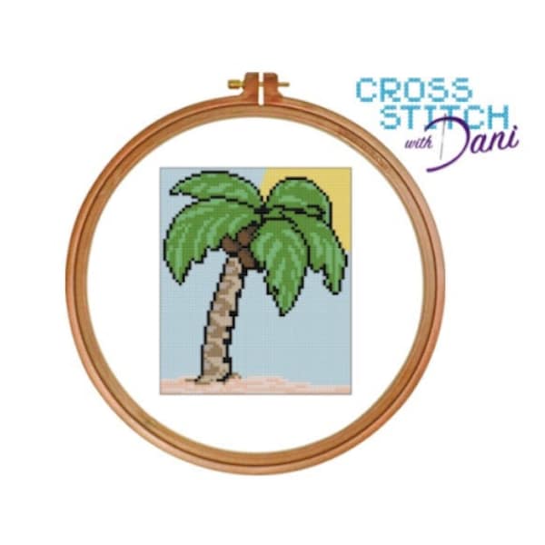 Cross Stitch Palm Tree - Etsy