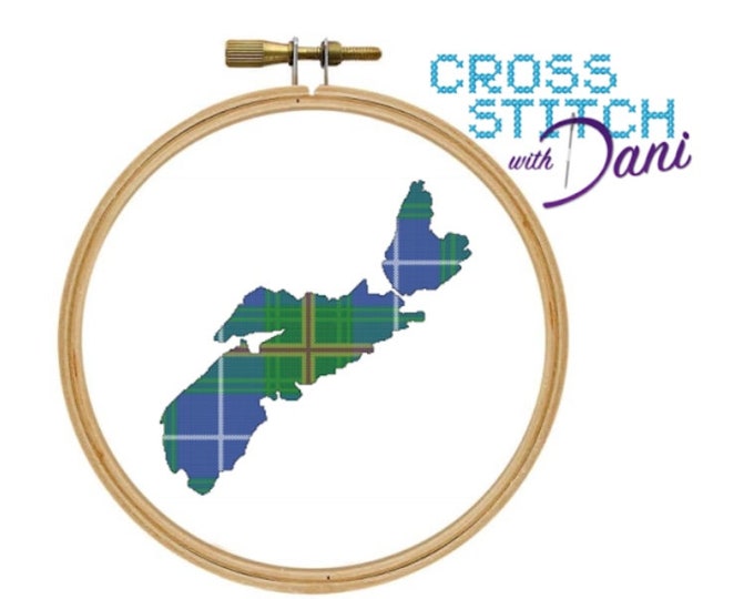 Nova Scotia Map Cross Stitch Pattern. Nova Scotia Ornament Pattern With ...