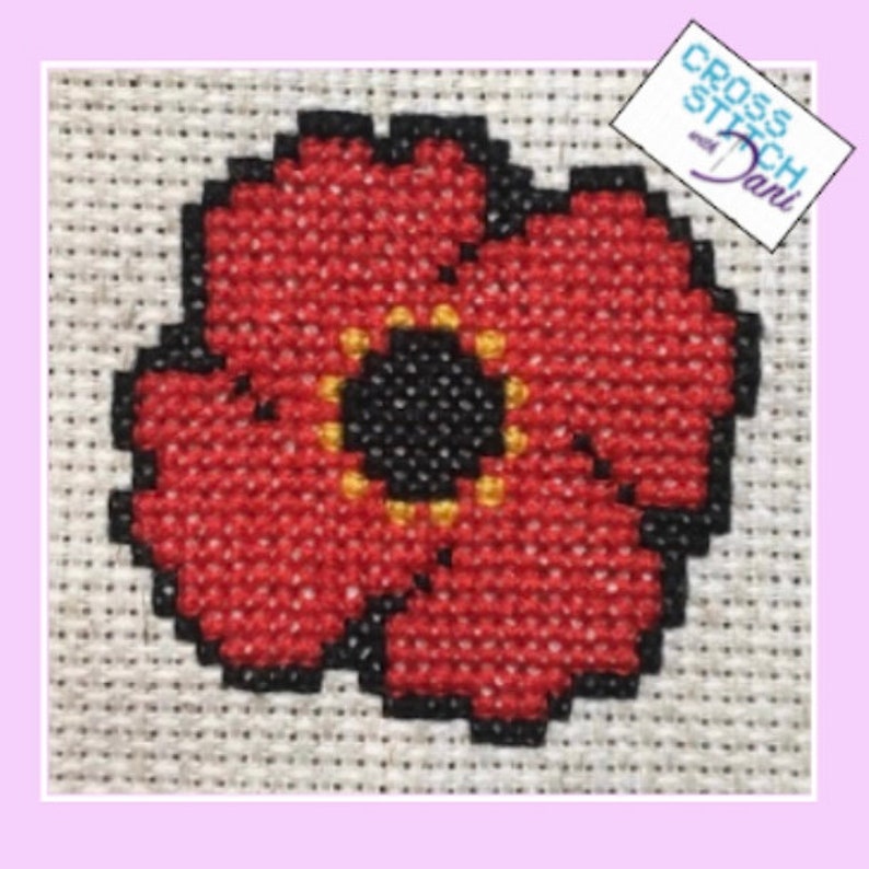 Cross Stitch Pattern: Poppy (instant PDF Download) - Etsy