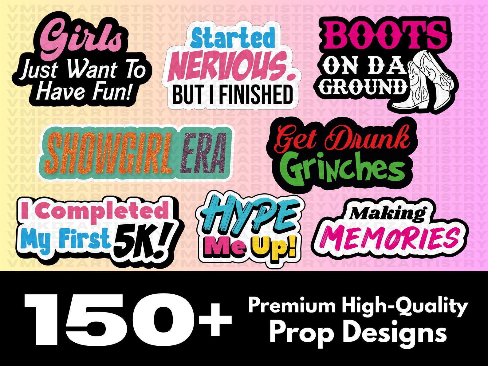 150+ Printable Photo Booth Props: Party Decorations (PNG Files, Digital ...