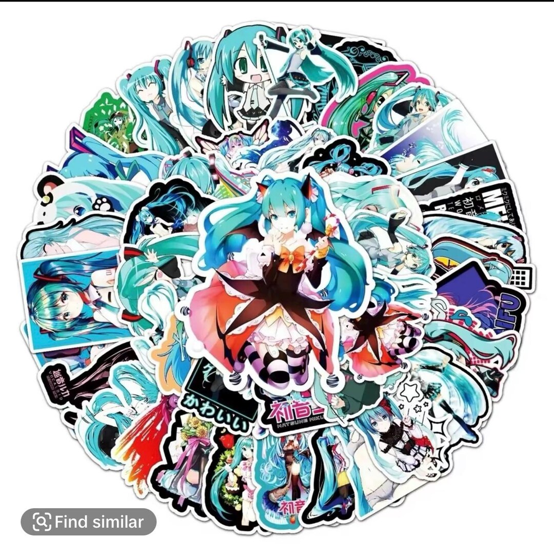 50PCS Hatsune Miku Stickers Pack – Waterproof Vinyl Anime Decals for ...