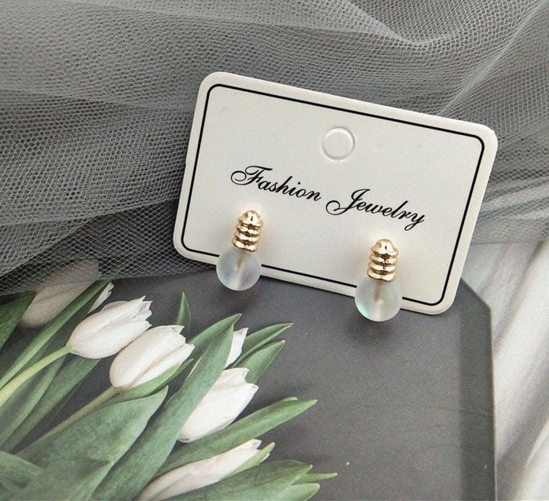 Light Bulb Stud Earrings LED Lightbulb Earrings Light Earrings - Etsy