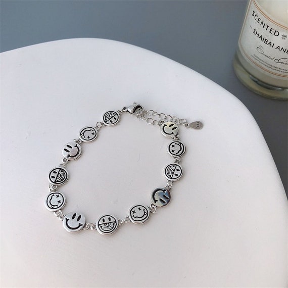 Happy Face Bracelet Smiley Face Cute emoji Bracelet Girls' | Etsy