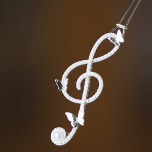 Music Note Hair Clip Note Hair Barrette Sparkly Hair Clip Rhinestone ...