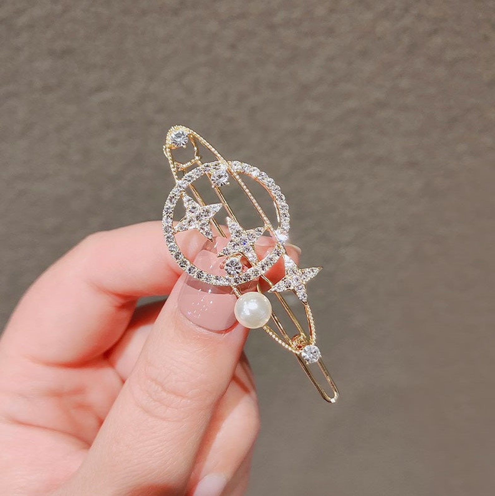 Space Hair Clip Planet Hair Barrette Star Hair Pin Moon - Etsy