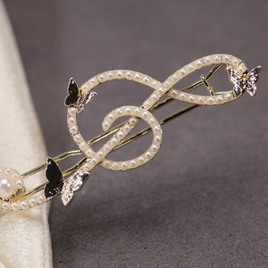 Music Note Hair Clip Note Hair Barrette Sparkly Hair Clip Rhinestone ...