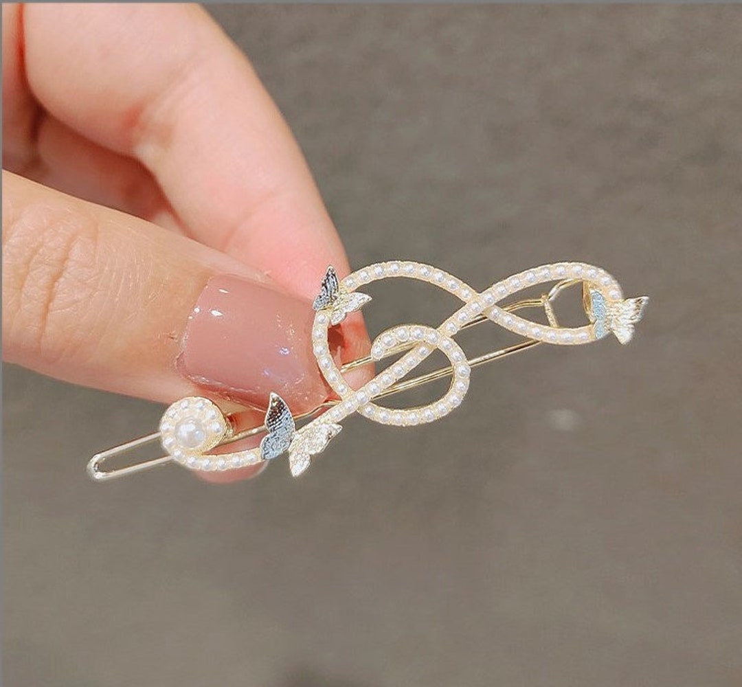 Music Note Hair Clip Note Hair Barrette Sparkly Hair Clip - Etsy