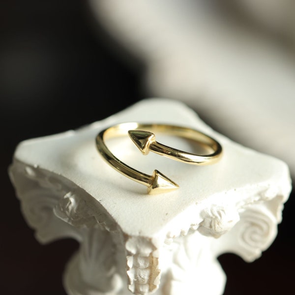 Double Arrow Ring - Etsy