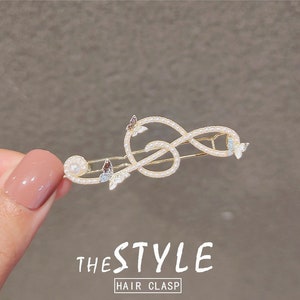 Music Note Hair Clip Note Hair Barrette Sparkly Hair Clip - Etsy