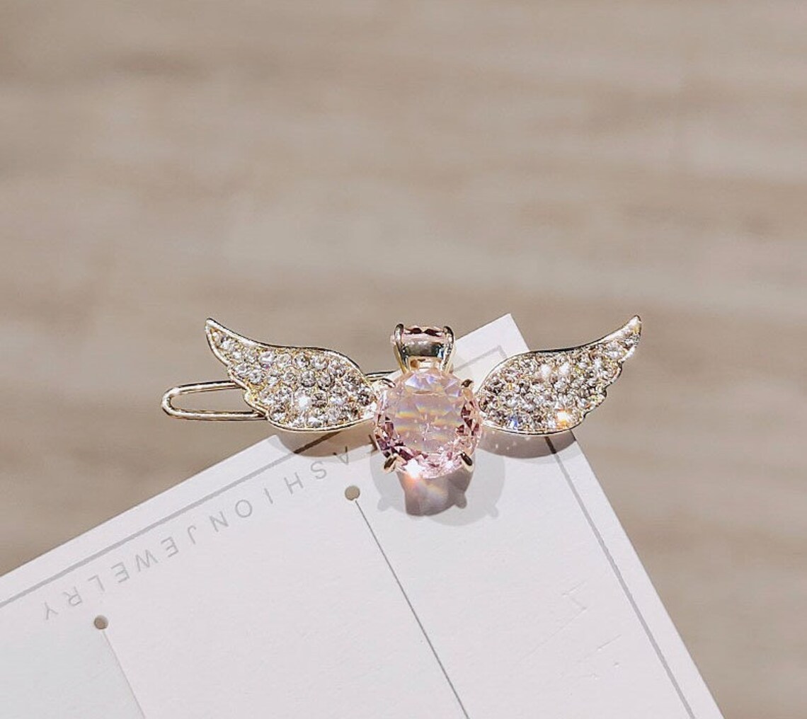 Angel Wing Hair Clip Angel Wing Hair Barrette Sparkling Hair | Etsy