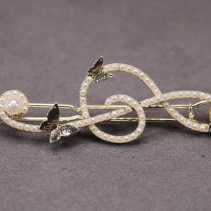 Music Note Hair Clip Note Hair Barrette Sparkly Hair Clip Rhinestone ...