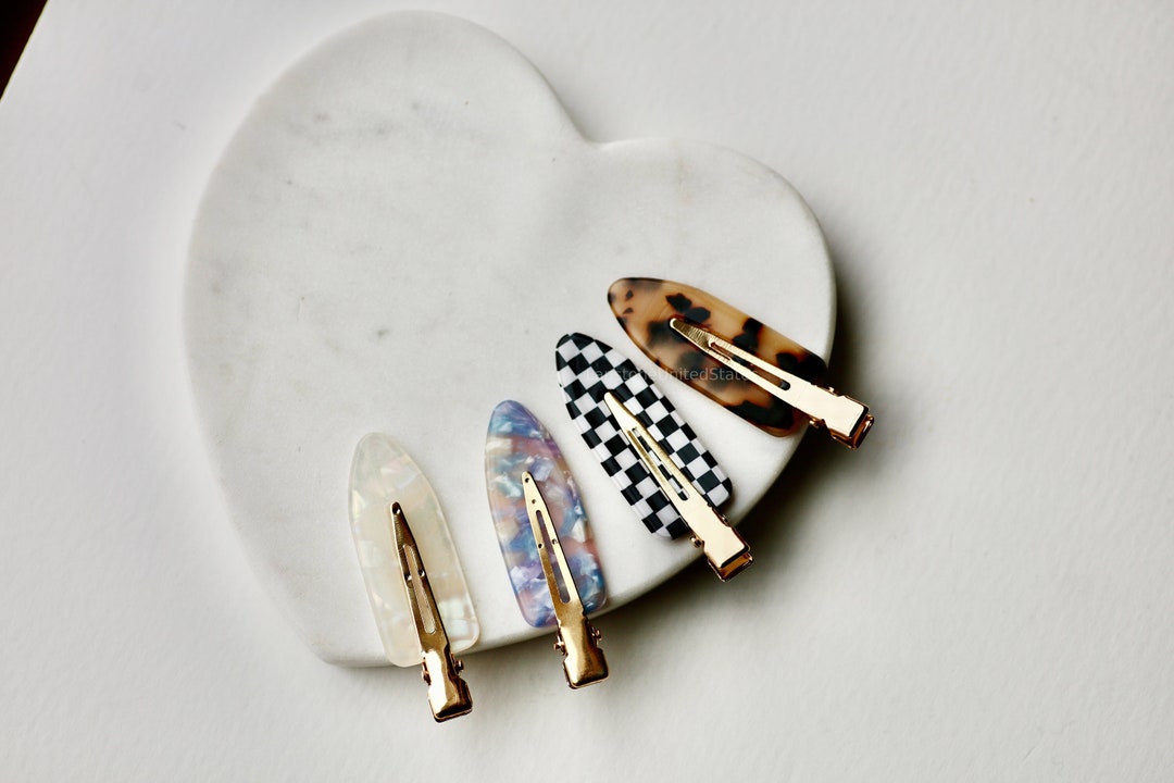 No Crease Hair Clips Makeup Hair Clip Resin Barrettes for Bangs - Etsy