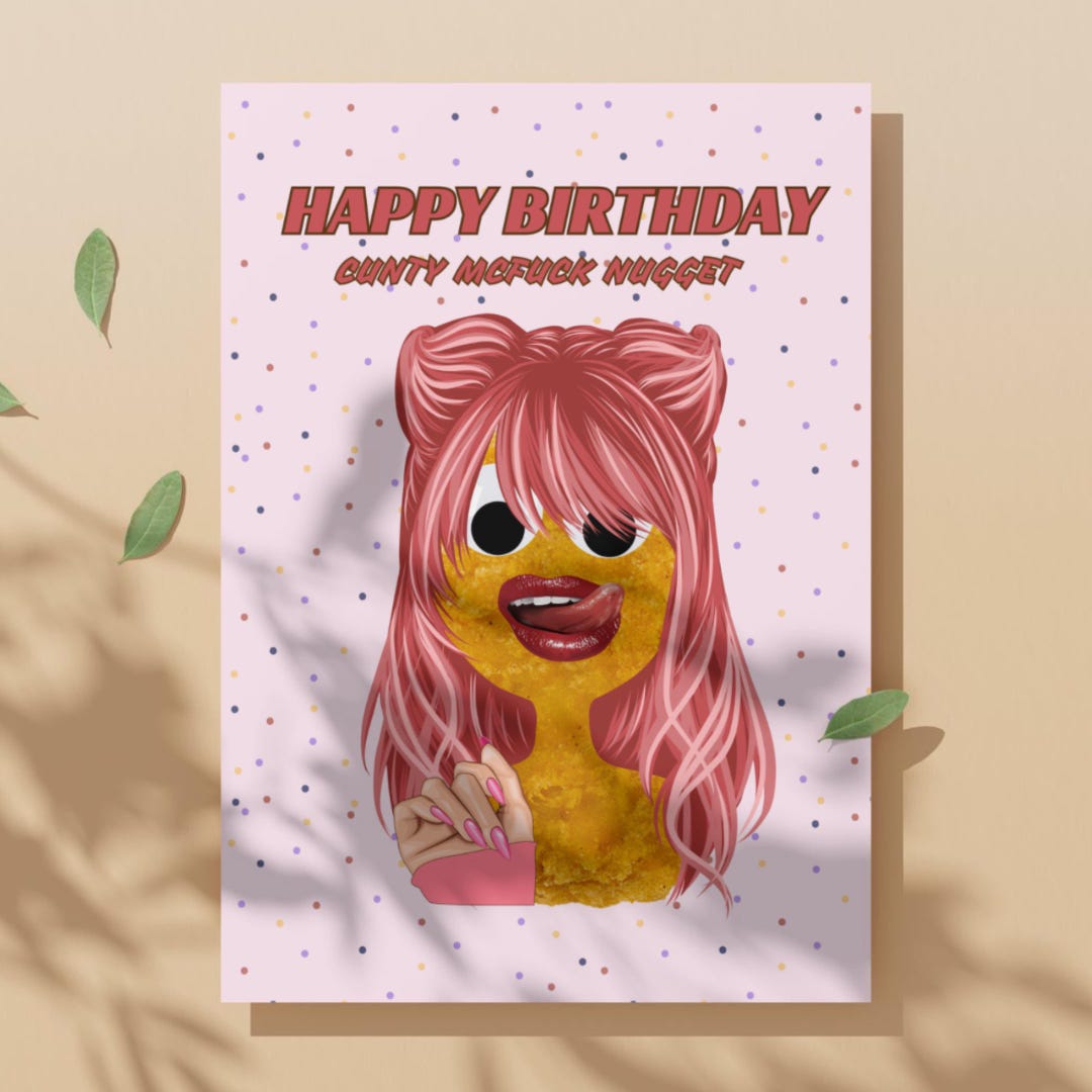 Unhinged Chicken Nugget Birthday Card DIGITAL DOWNLOAD - Etsy