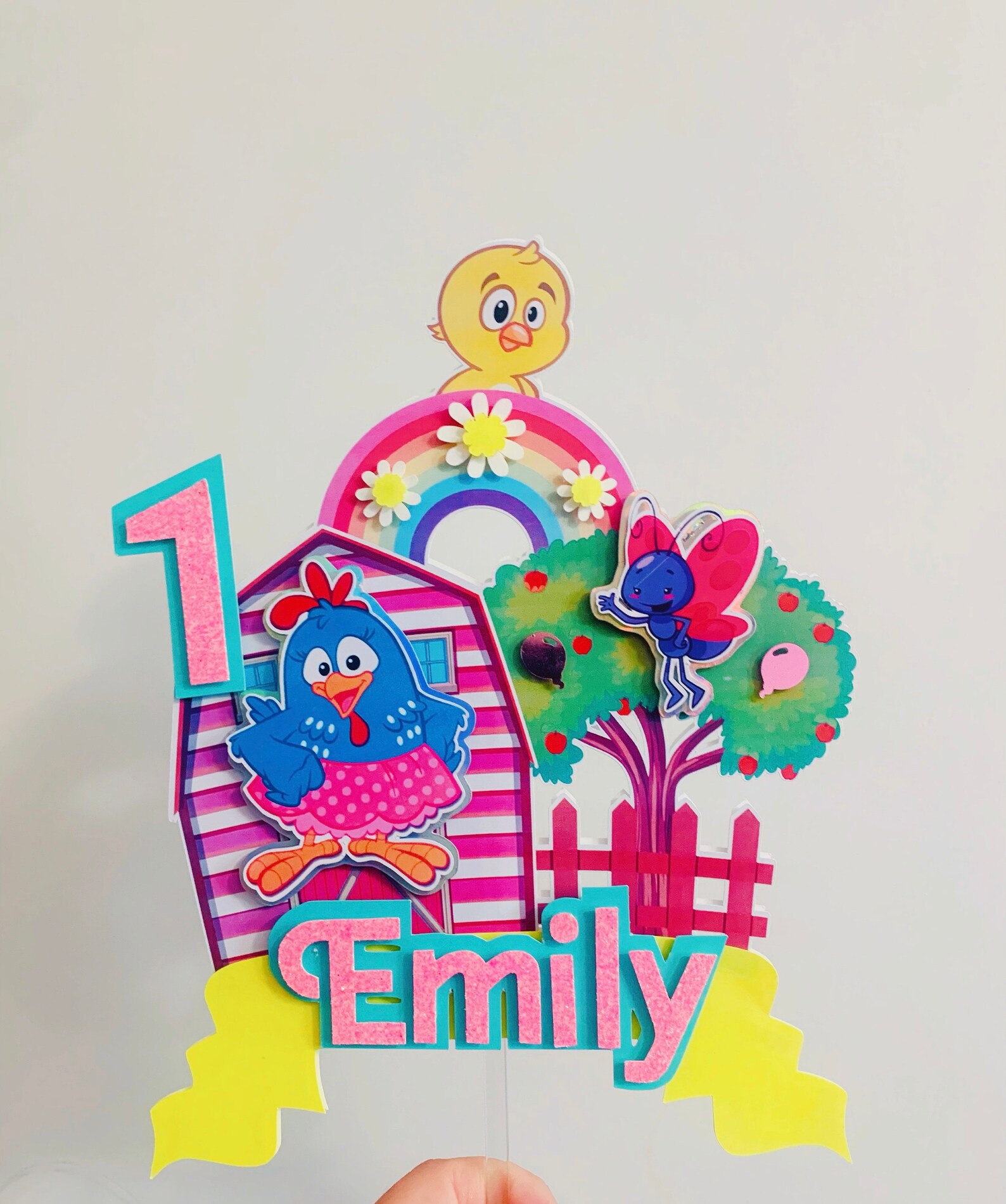 Gallina Pintadita Cake Topper, Gallina Pintadita Birthday Decoration ...
