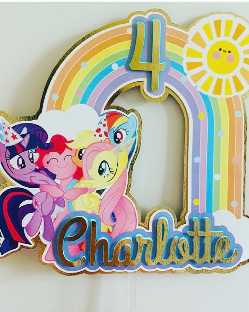 My Little Pony Cake Topper My Little Pony Birthday Decoration - Etsy