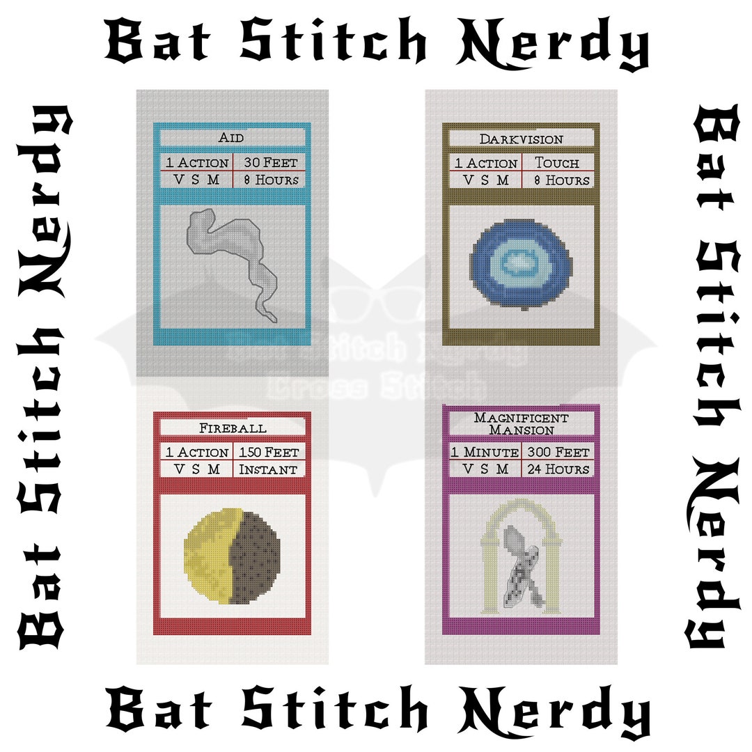 Spell Card Cross Stitch Pattern Bundle: Part 2 - Etsy