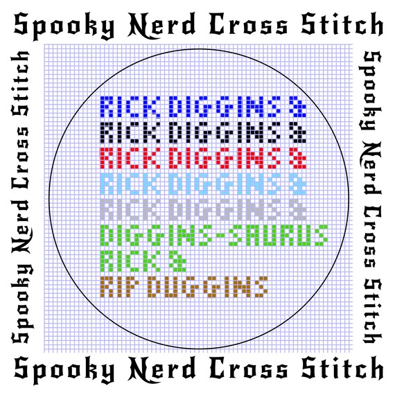 Rick Diggins Cross Stitch Pattern | Etsy