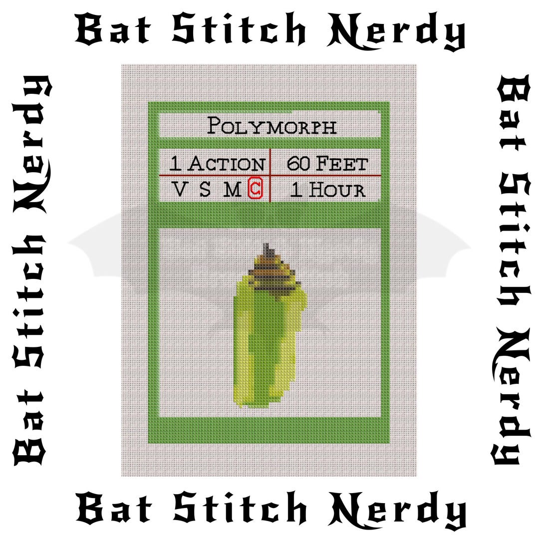 Polymorph Spell Card Cross Stitch Pattern - Etsy