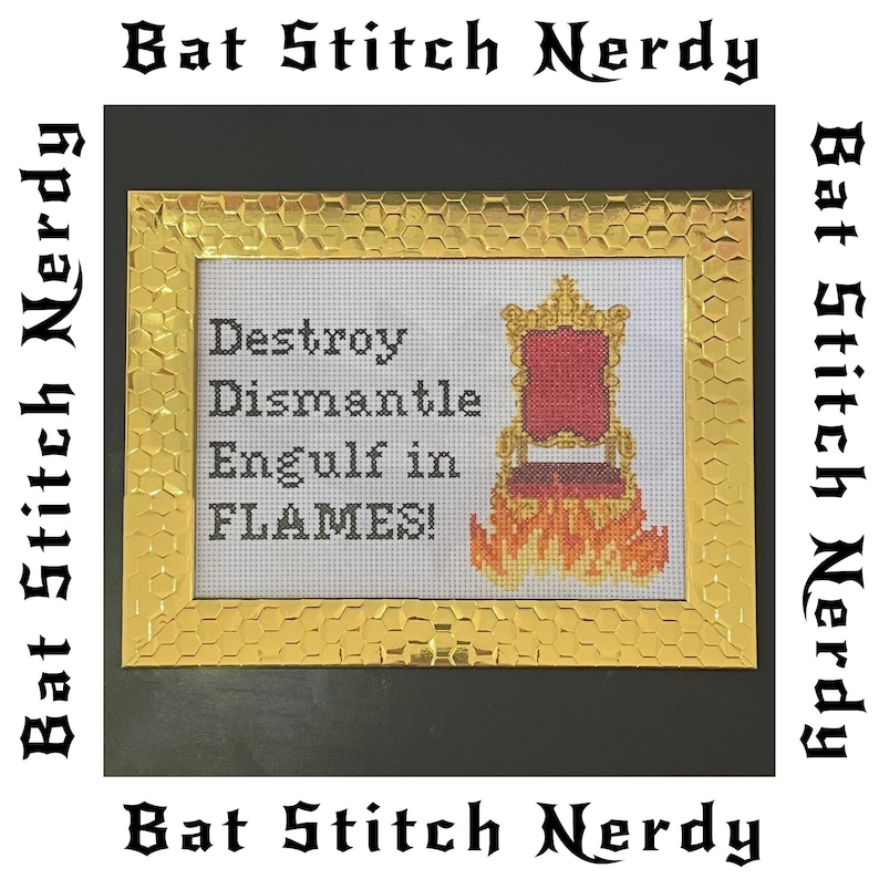 Taskmaster Flames Cross Stitch Pattern - Etsy