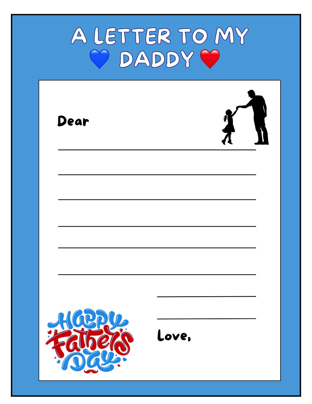 Father's Day Letter to Daddy - Etsy