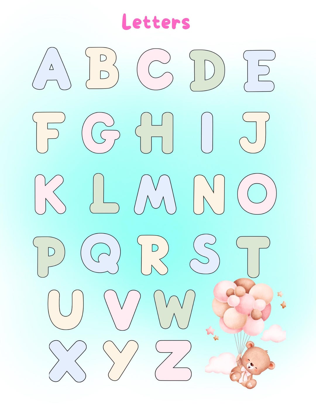 Alphabet and Number Printables - Education - Etsy