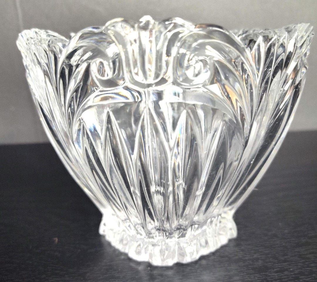 Oneida Oval Crystal Bowl/candy Dish Augustina Pattern 4 Made in Germany ...