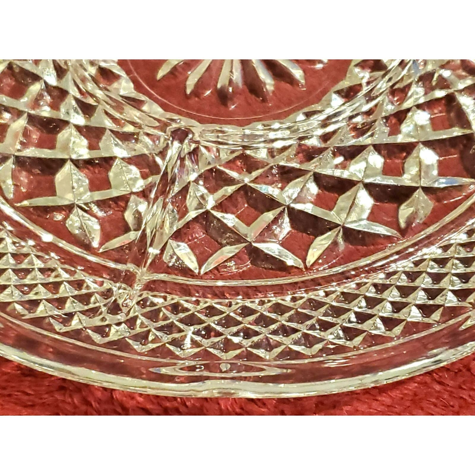 Anchor Hocking 11" Wexford Diamond Cut Scalloped Edge Divided Relish ...