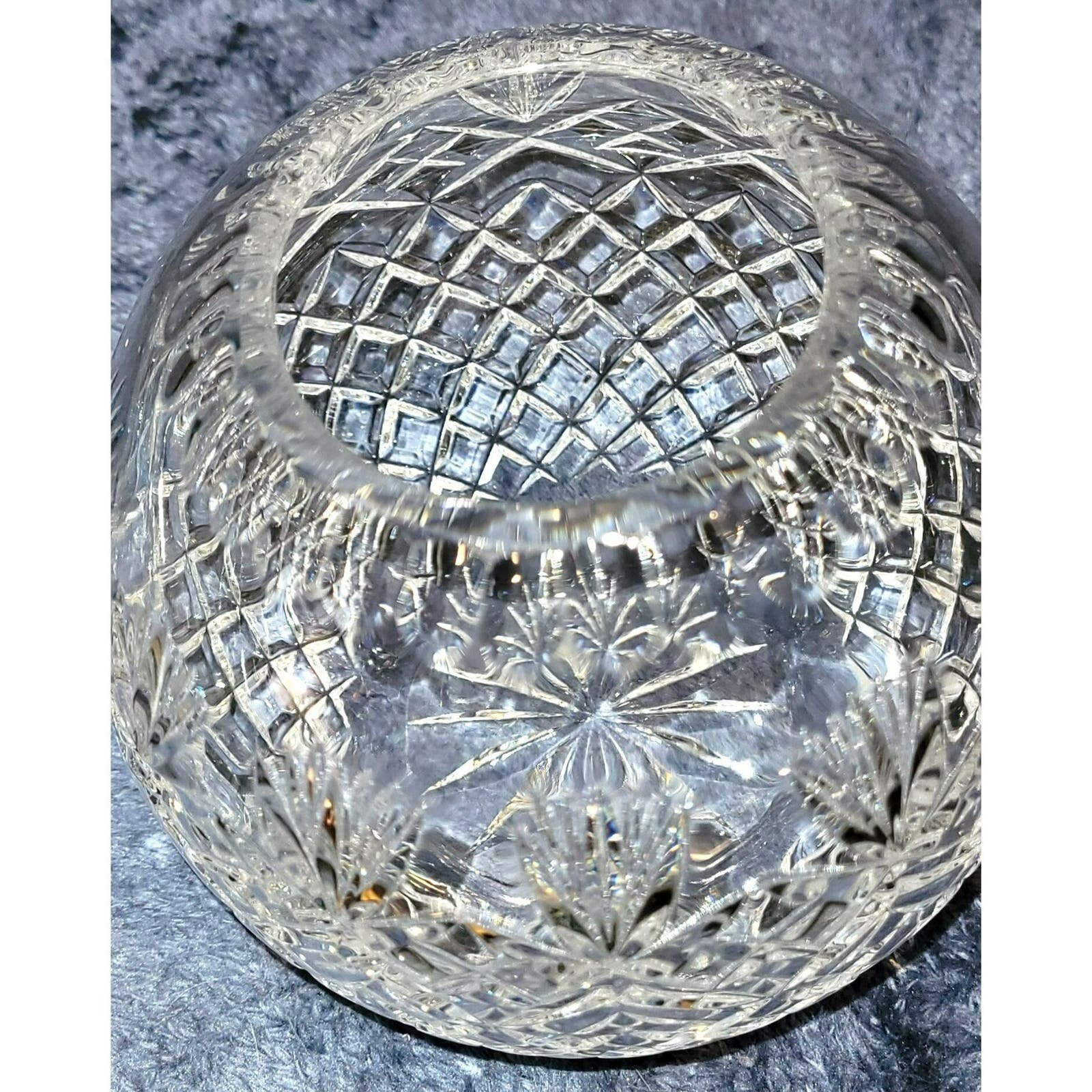 Vintage Cut Lead Crystal Ball Vase 1960s - Etsy