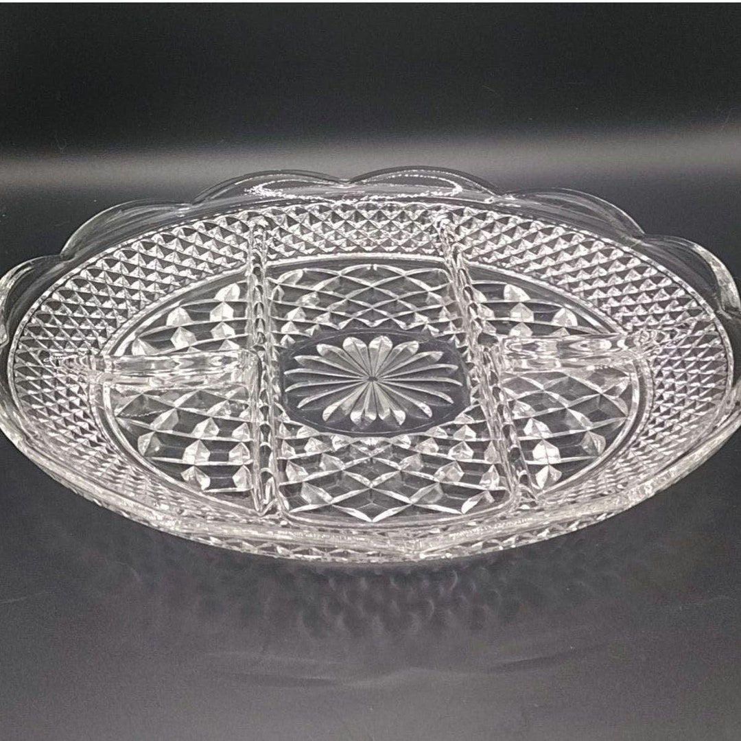Anchor Hocking Wexford 5 Section Divided Serving Platter - Etsy