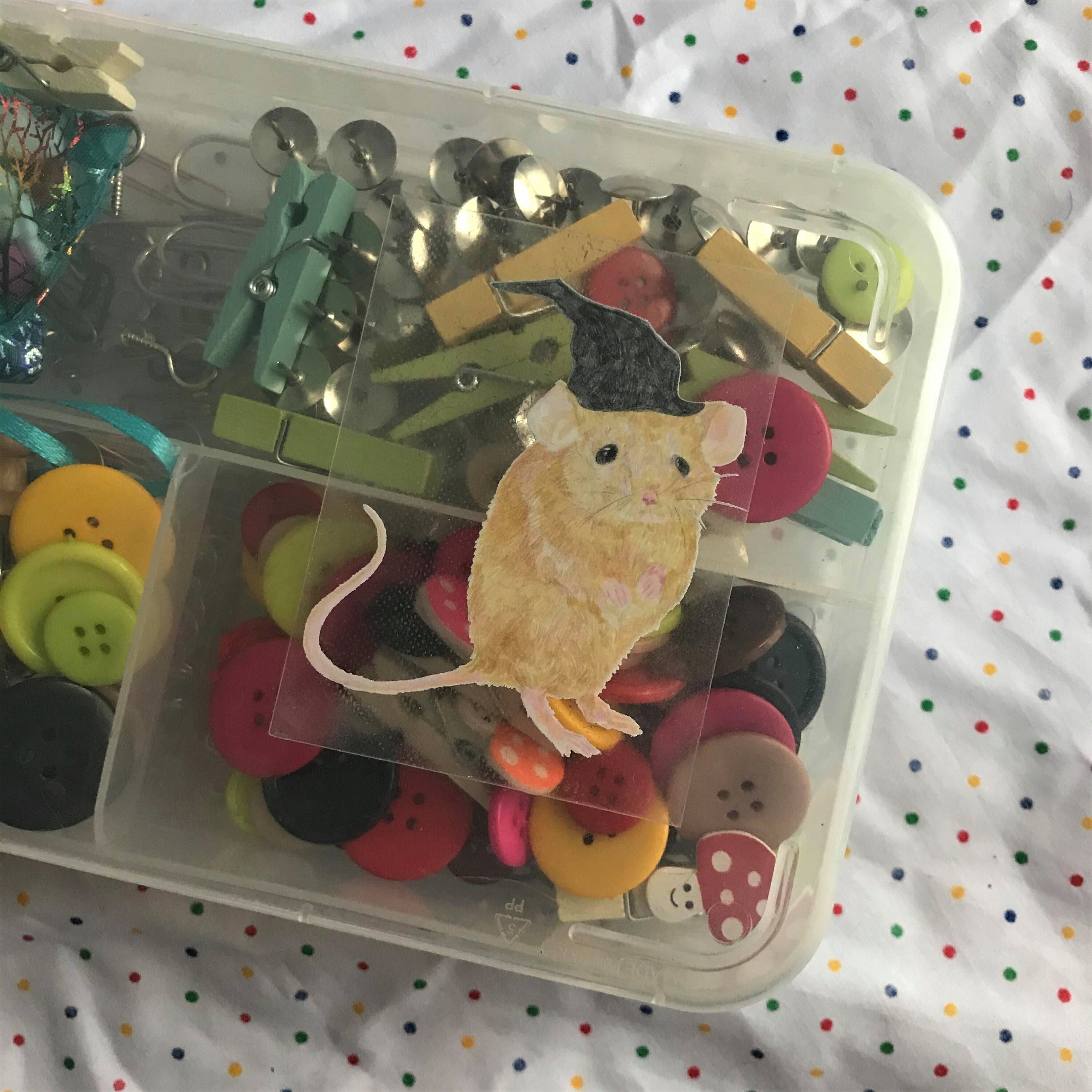 Witch Mouse Translucent Sticker - Etsy Australia