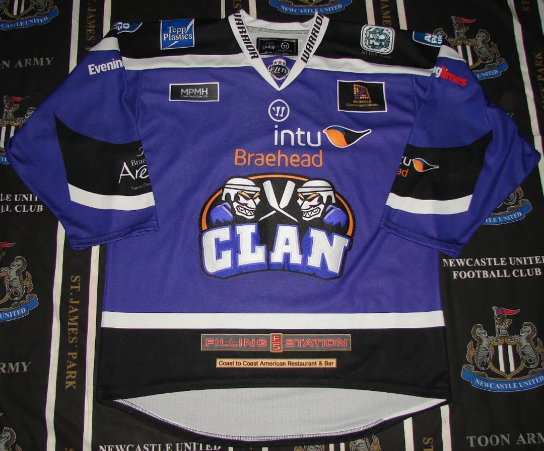 Rare Vintage 90s Braehead Glasgow Clan Ice Hockey Long Sleeve Men's ...