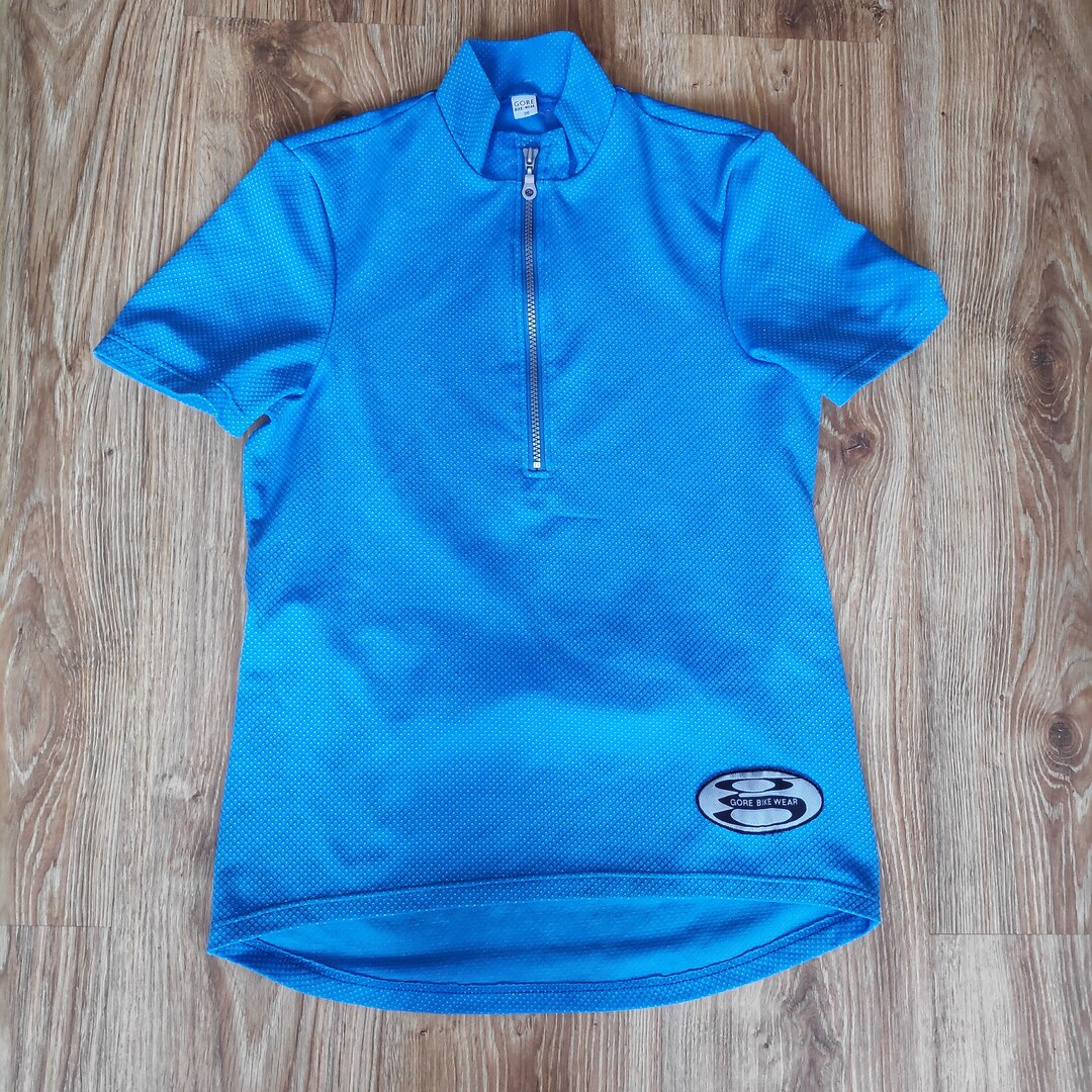 Vintage Men's Cycling Jersey Gore Bike Wear, Bike T-shirt, Blue Racing ...