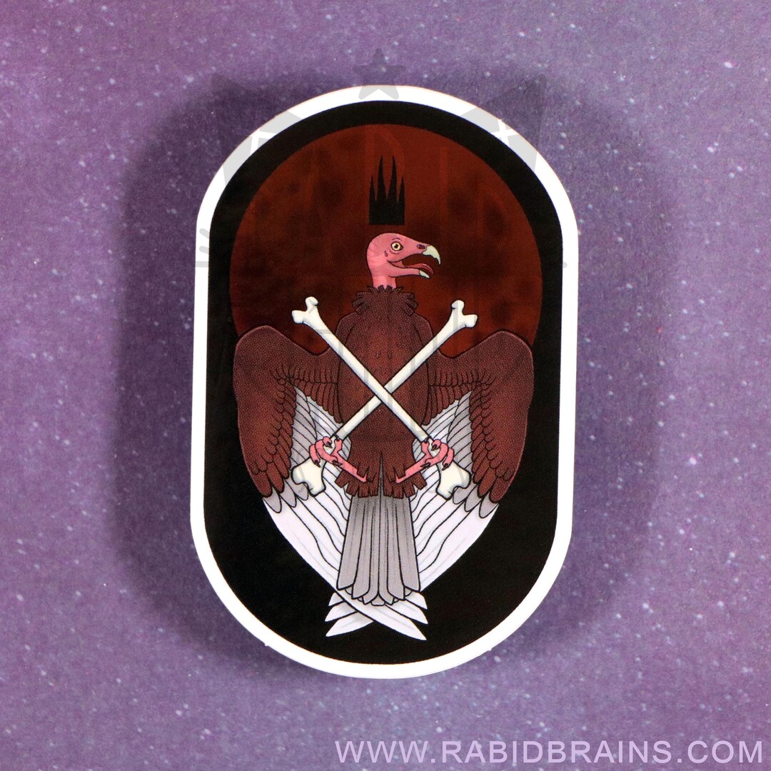 Turkey Vulture Sticker: Mirror Finish, Dark Folk Art (3 Inch) - Etsy